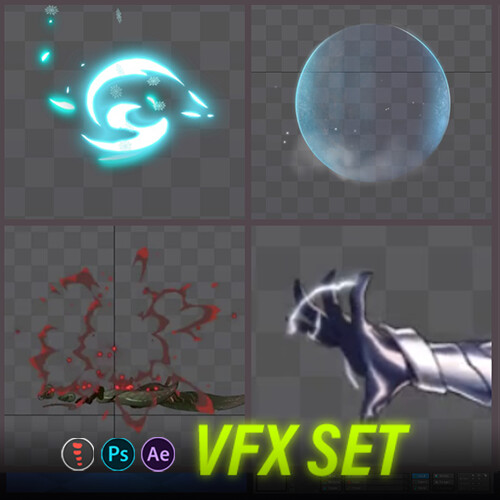 ArtStation - Spine 2D - VFX animations set | RTFX pack | After Effects ...