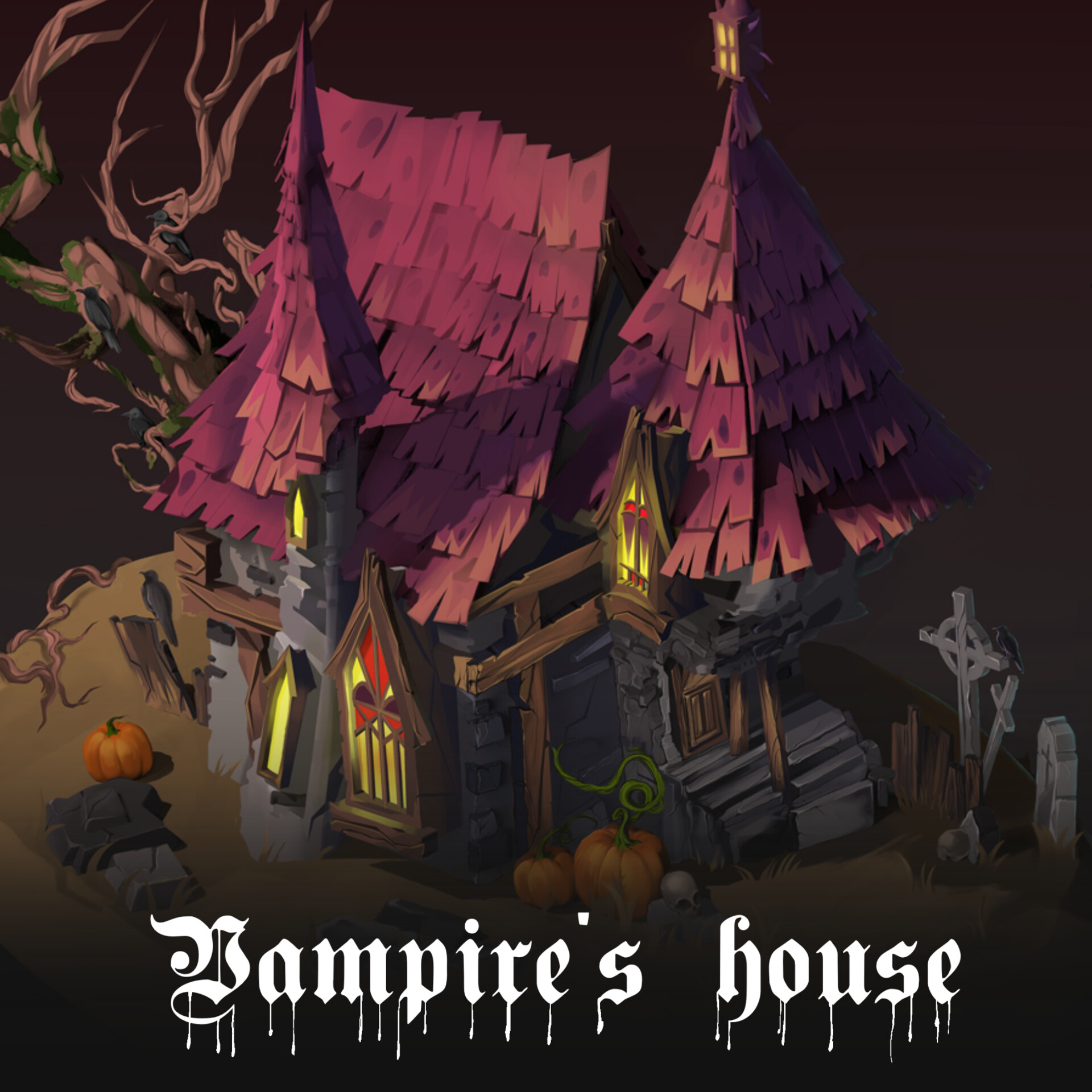 ArtStation - Vampire's house. Student work.