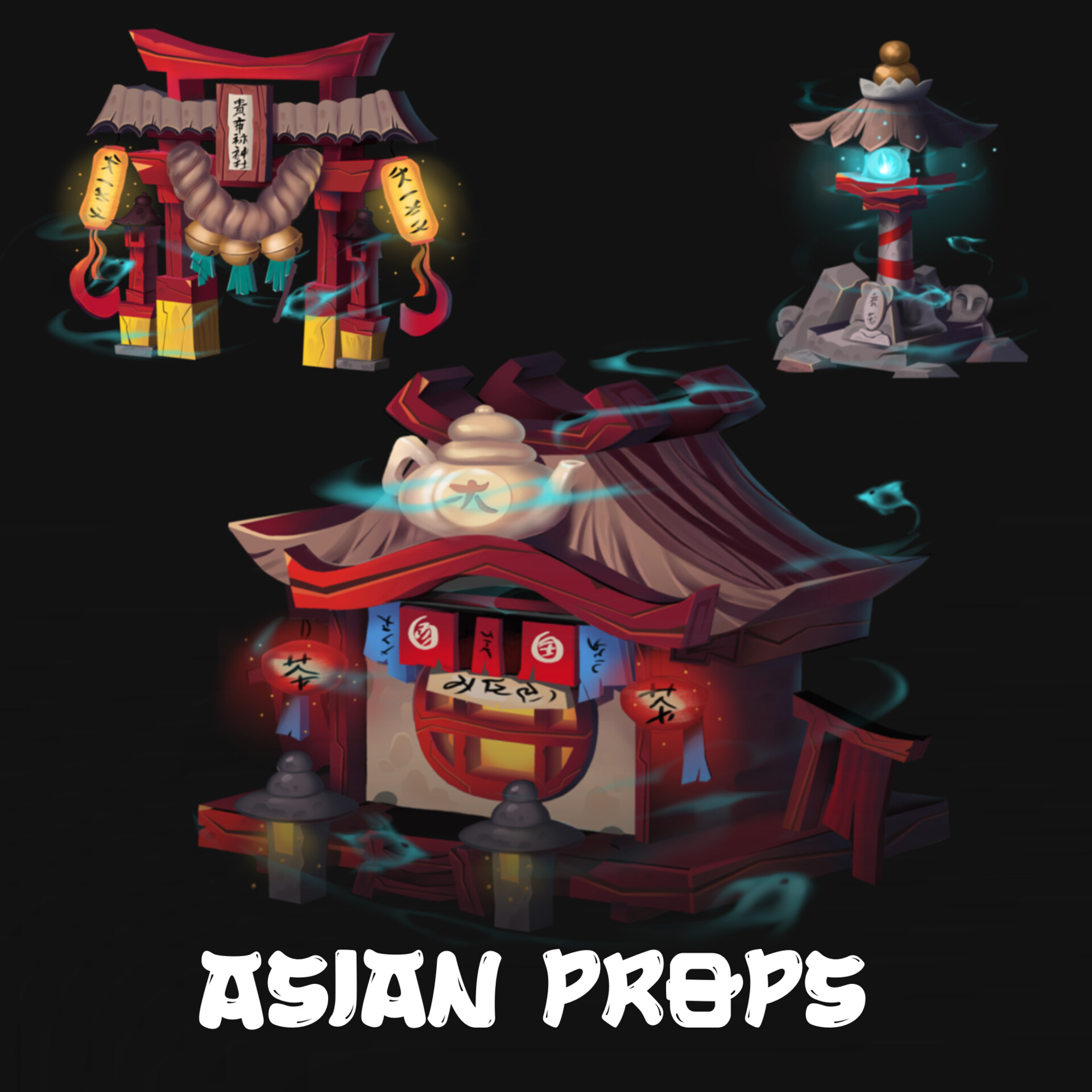ArtStation - Asian props