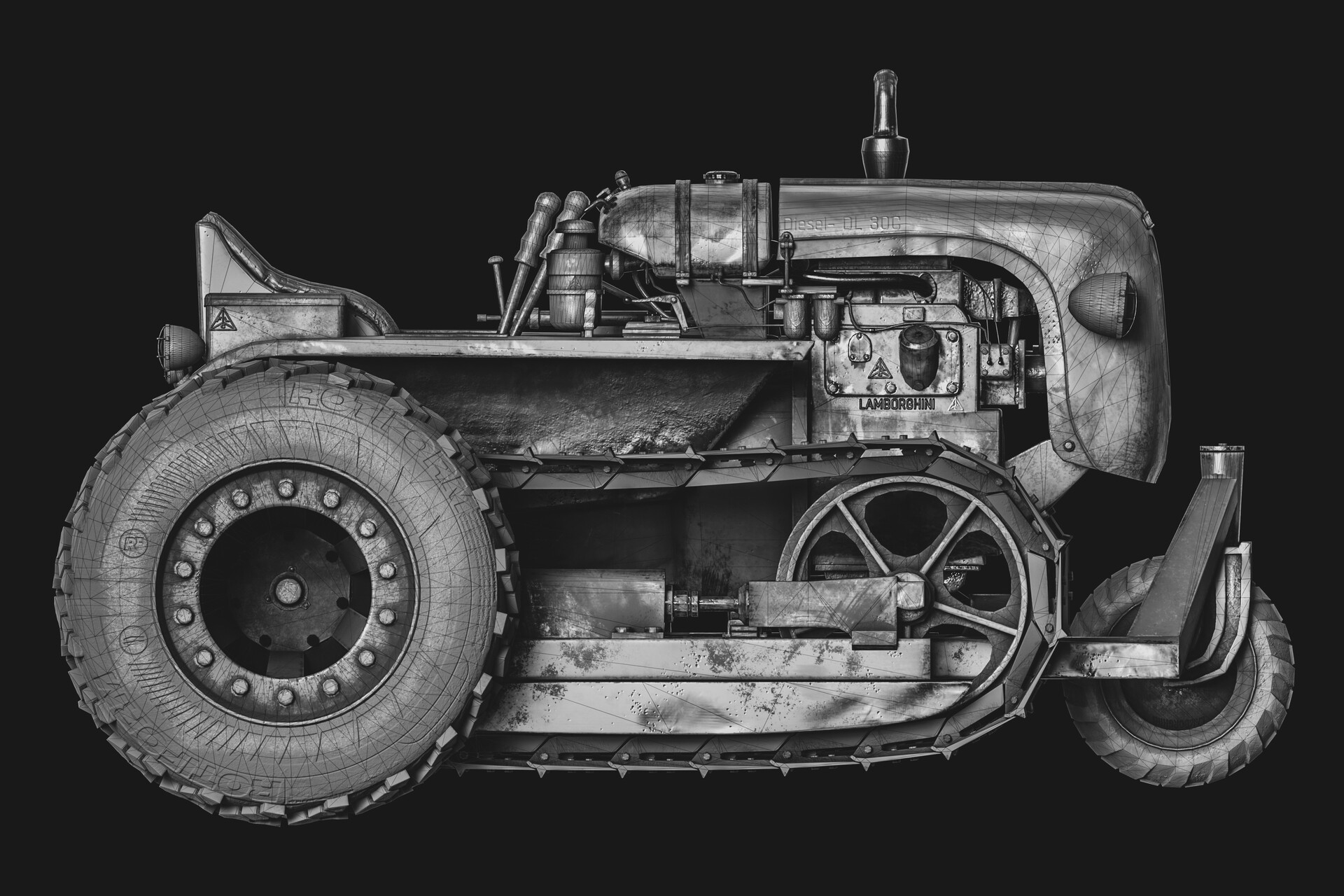 ArtStation - Vintage Tractor-Lamborghini DL 30C