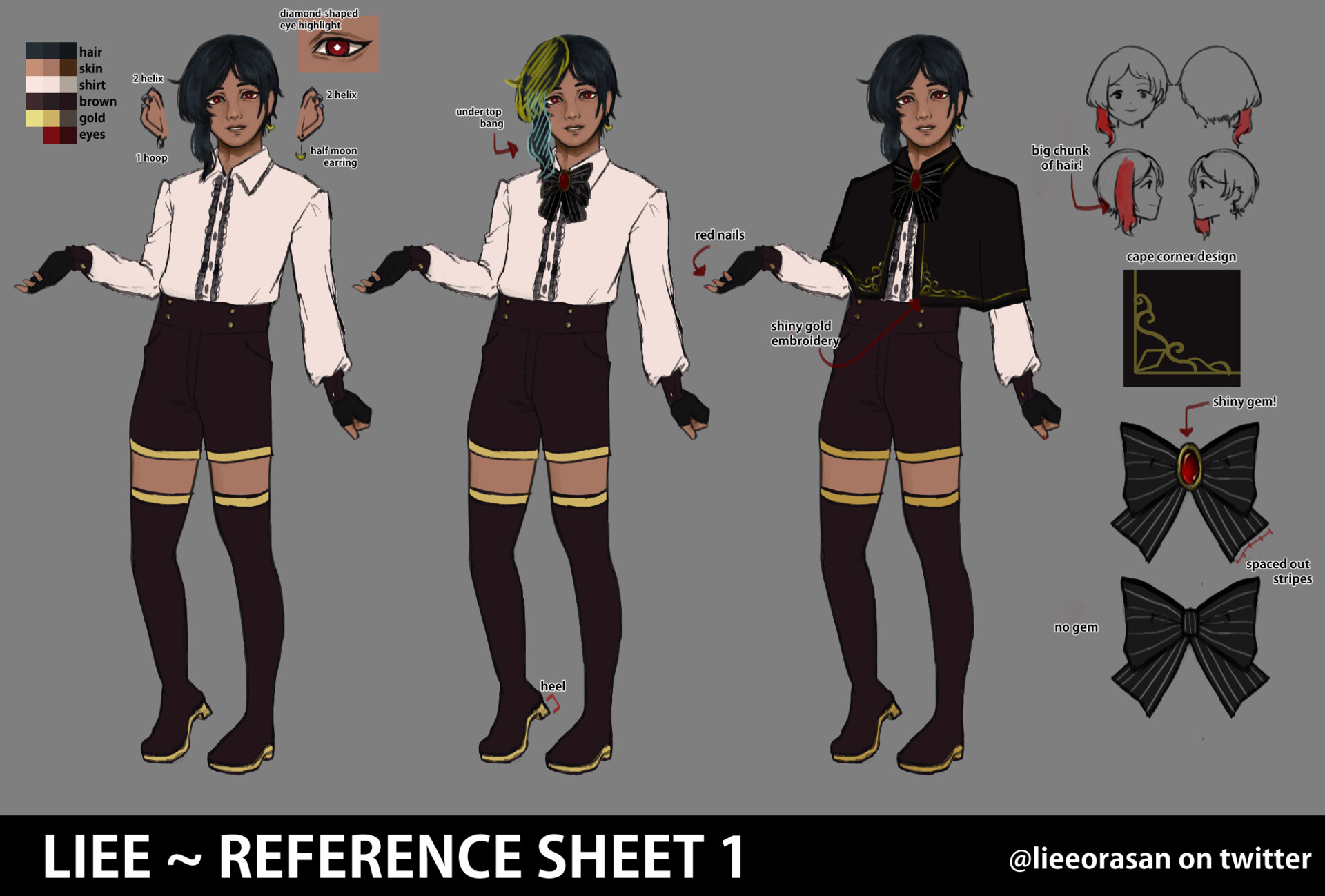 Julie A - LIEE ~ UTAU Base Skin Reference Sheets