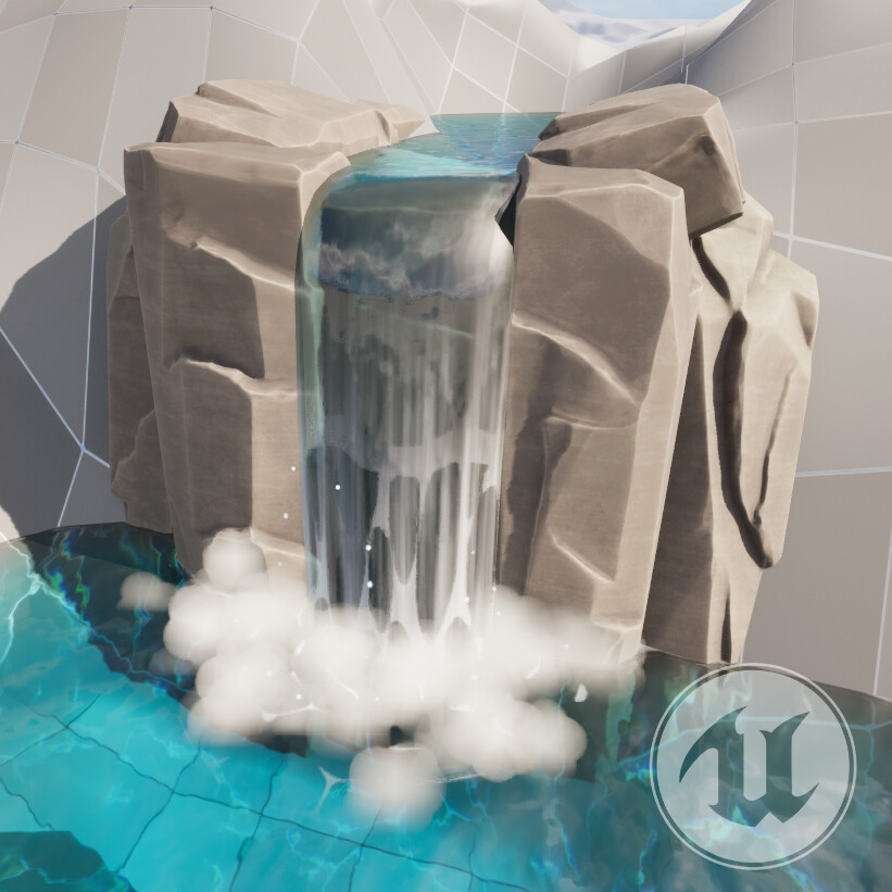 ArtStation - Stylised waterfall – VFX and shaders
