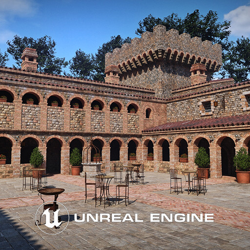 ArtStation - Castle Courtyard