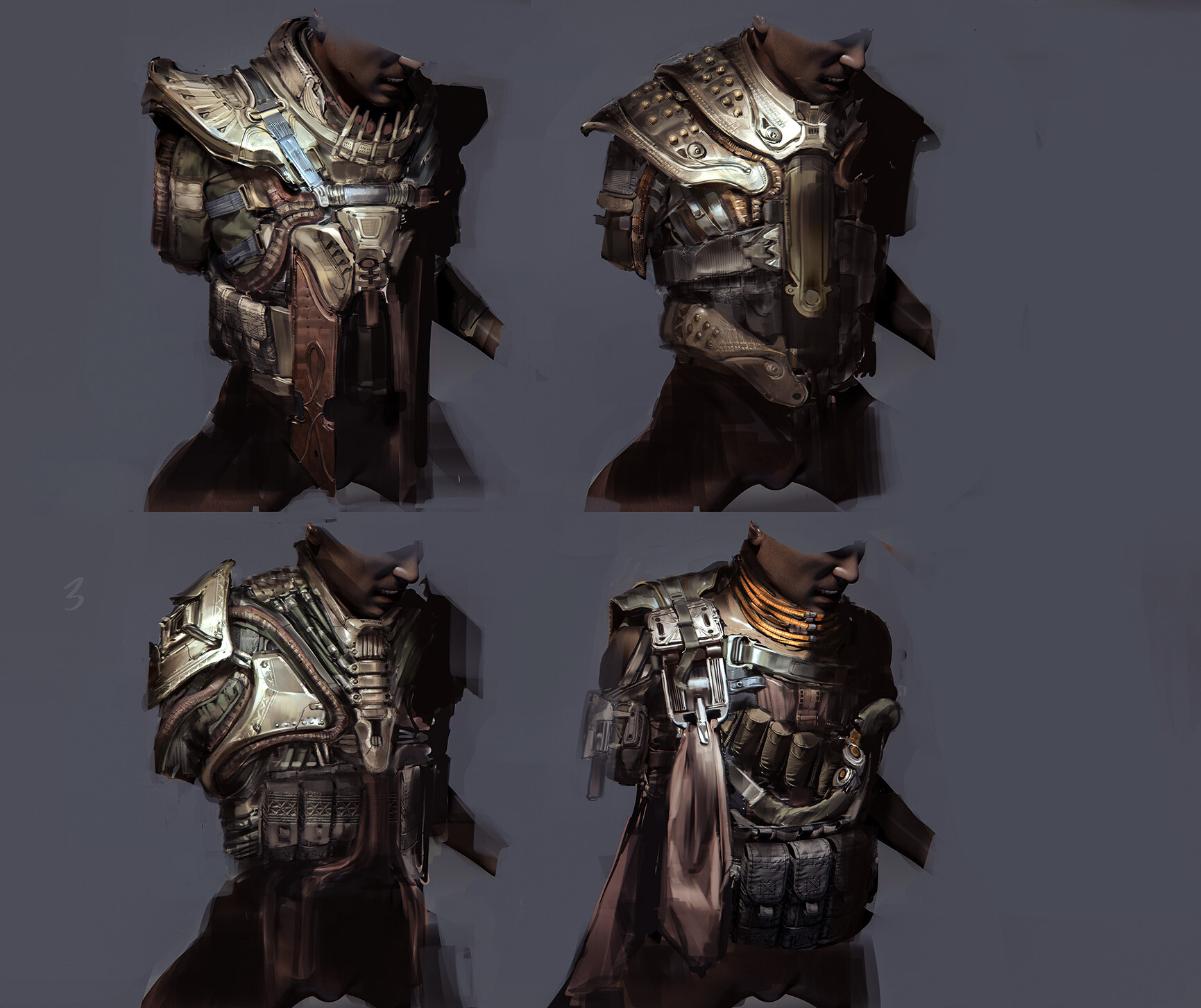 ArtStation - Combat Armor Vests Thumbnails - Prop Design