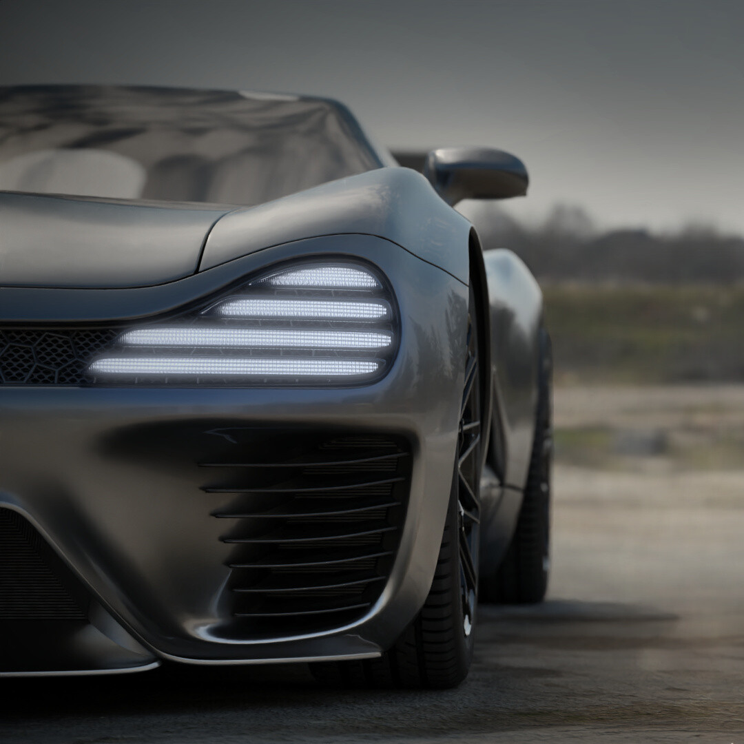 ArtStation - WIP: car GT design study - Tail lights - animated LED ...