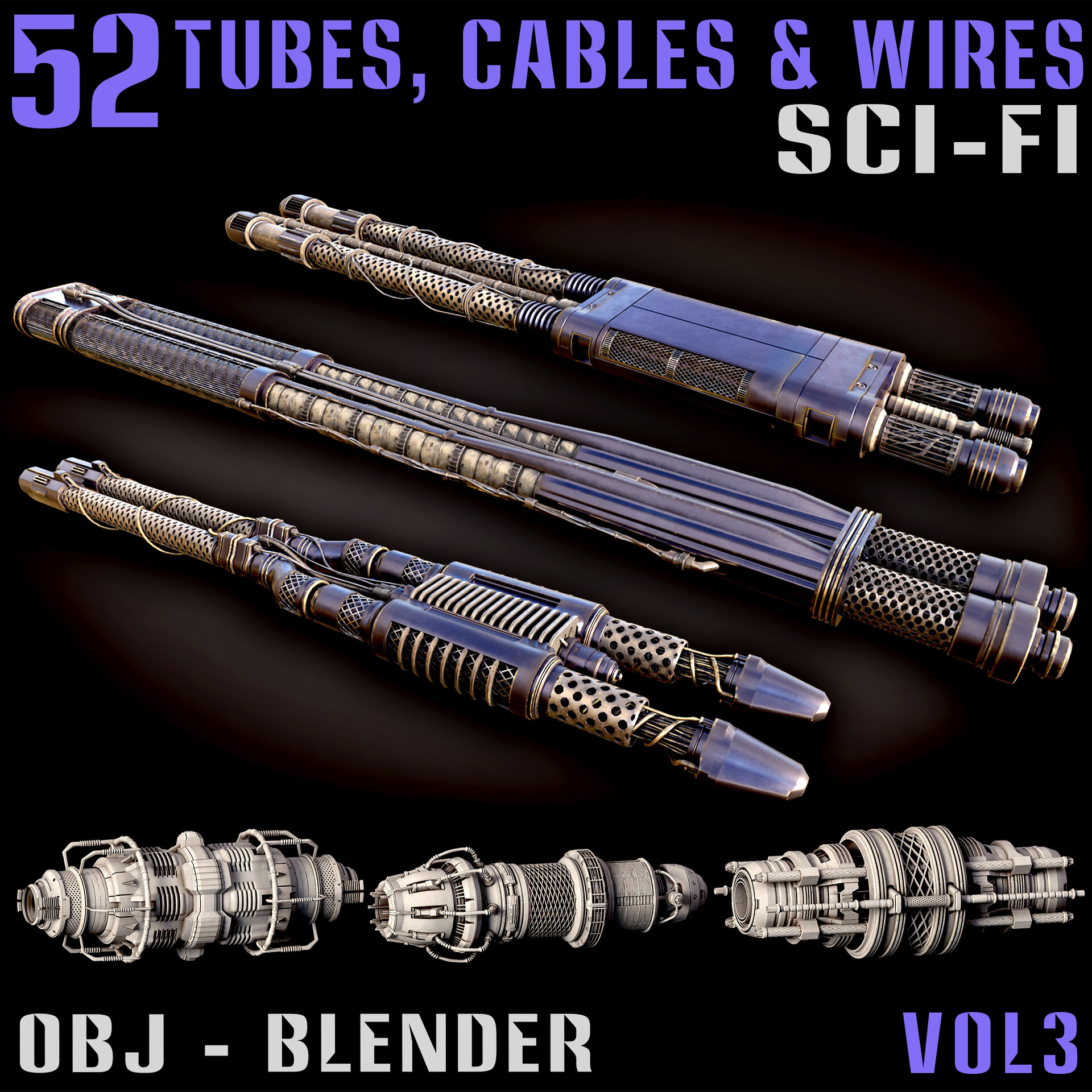 Mona Ghafourian - 52 Sci-Fi Tubes, Cables & Wires - Vol. 3