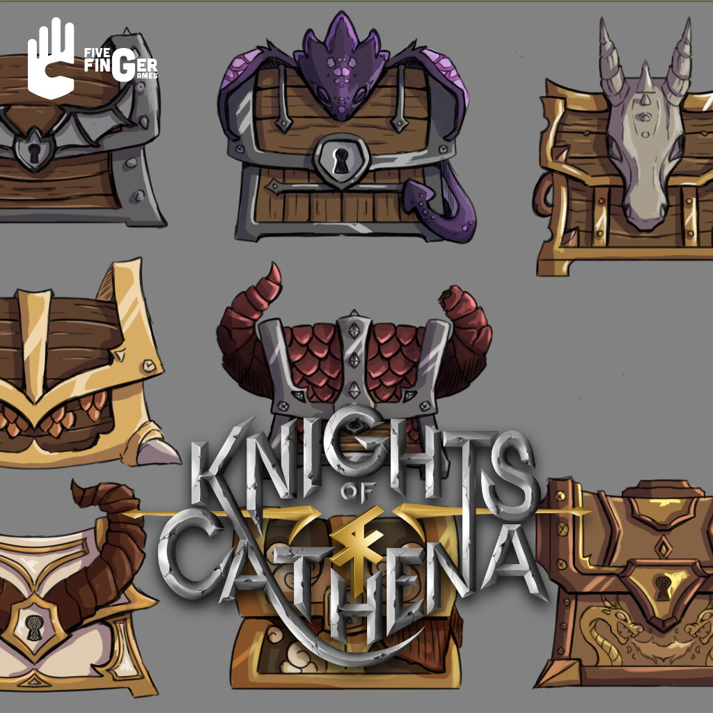 ArtStation - Knights of Cathena - Dragon Chests concept art