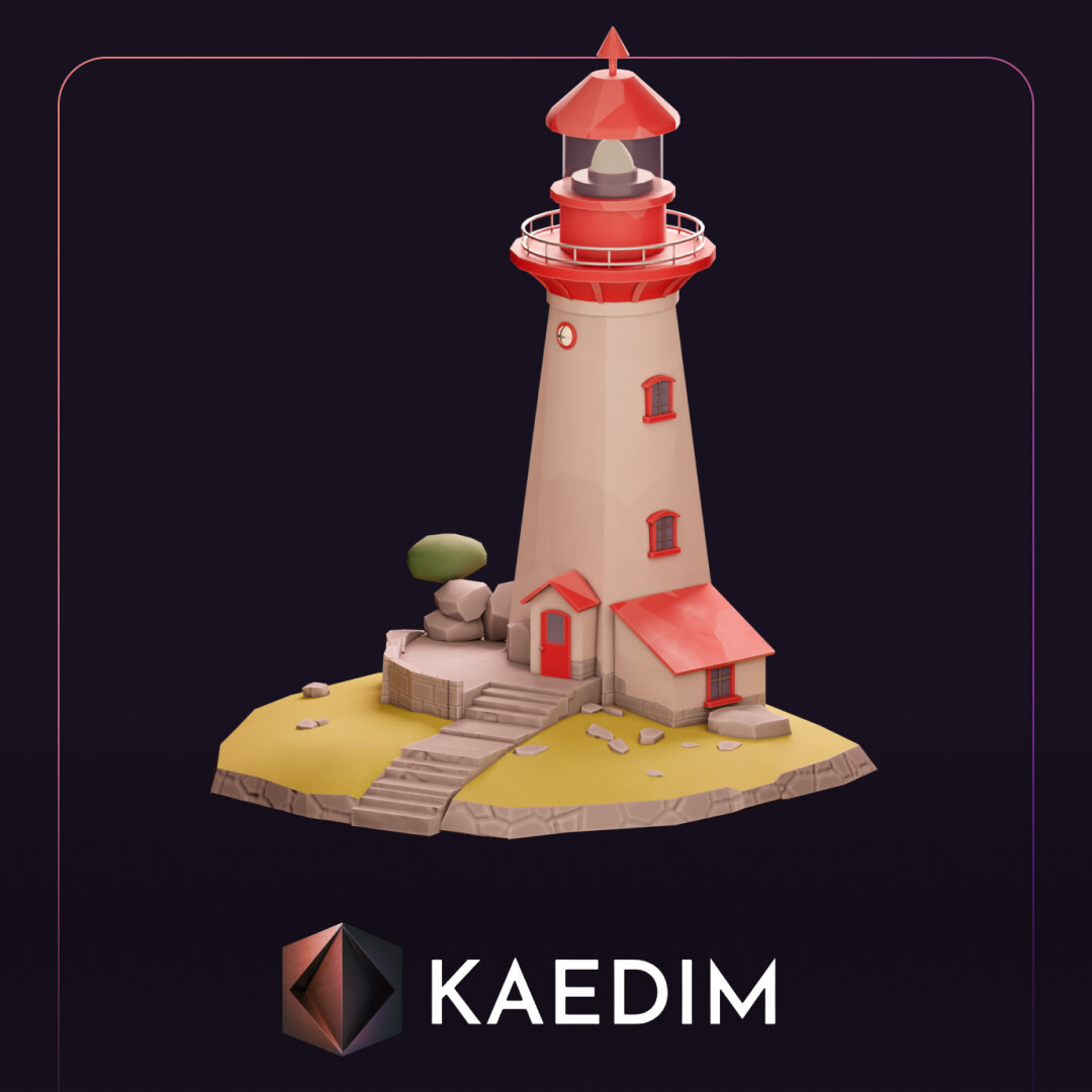 ArtStation - Lighthouse | 3D Stylised Mobile Game Asset | Kaedim