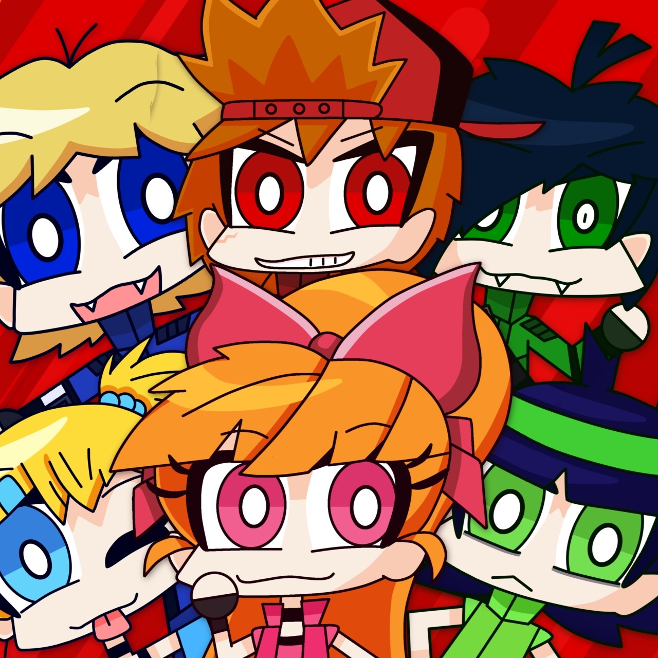 ArtStation - Chibi G&PPG Powerpuff girls and Rowdyruff boys