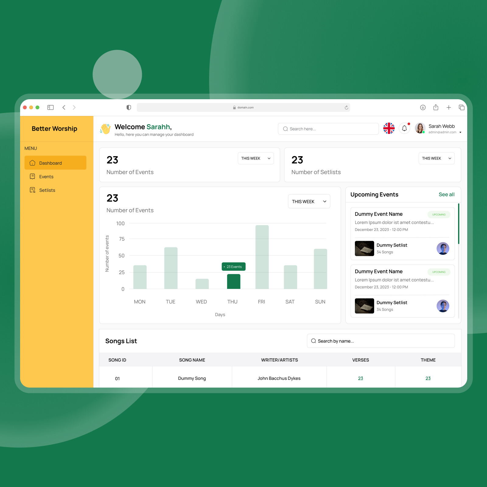 ArtStation - Better Worship - Music Setlist Builder - Web Application ...
