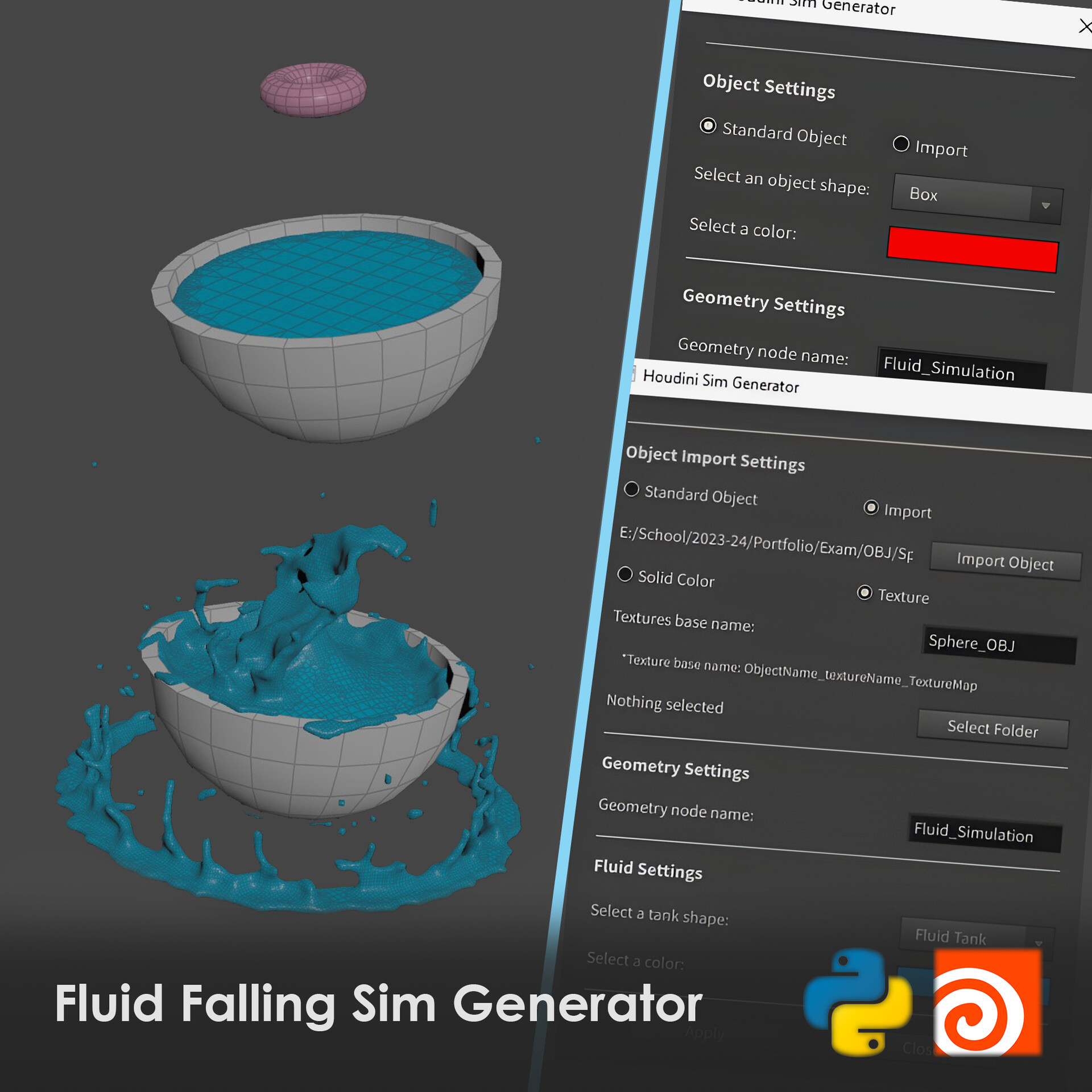 ArtStation - Fluid Falling Sim Generator Script