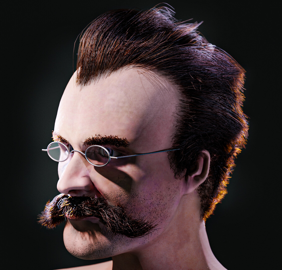 ArtStation - Friedrich Nietzsche - 3D Portrait