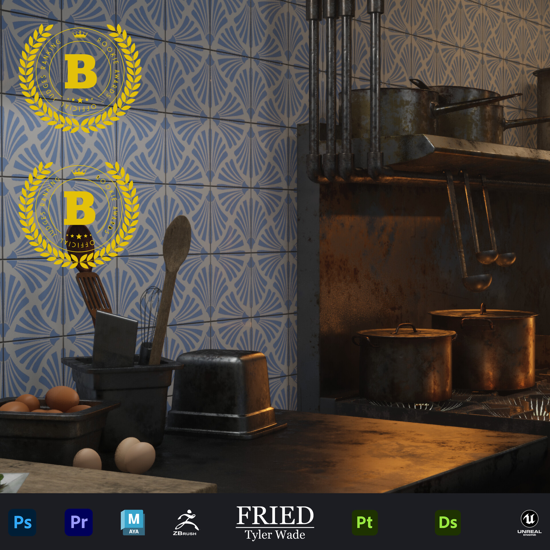 ArtStation - FRIED - Isometric Kitchen Countertop Platformer