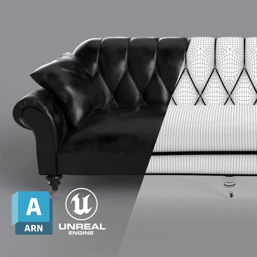 ArtStation - Chesterfield Sofa | Model, Lookdev