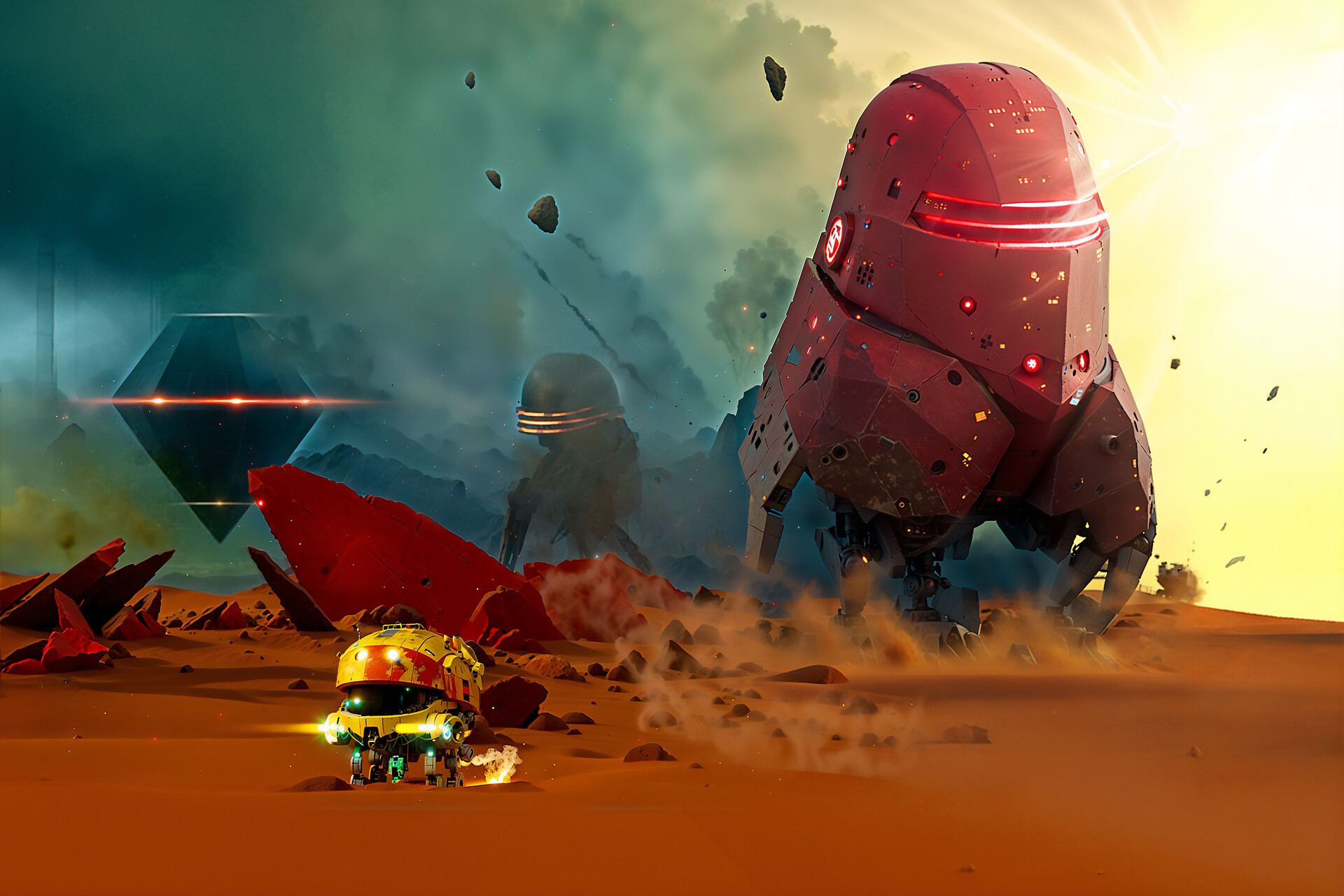 ArtStation - PacMan Friendly Giant Robot - FANART Concept