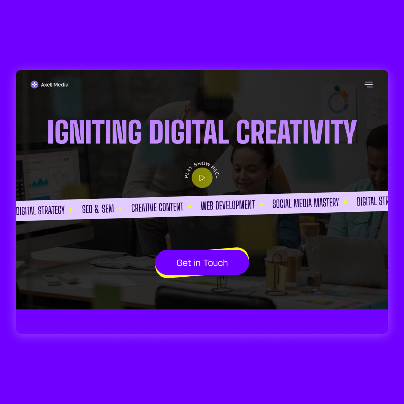 ArtStation - Axel Media (Concept) - Digital Agency Homepage Design