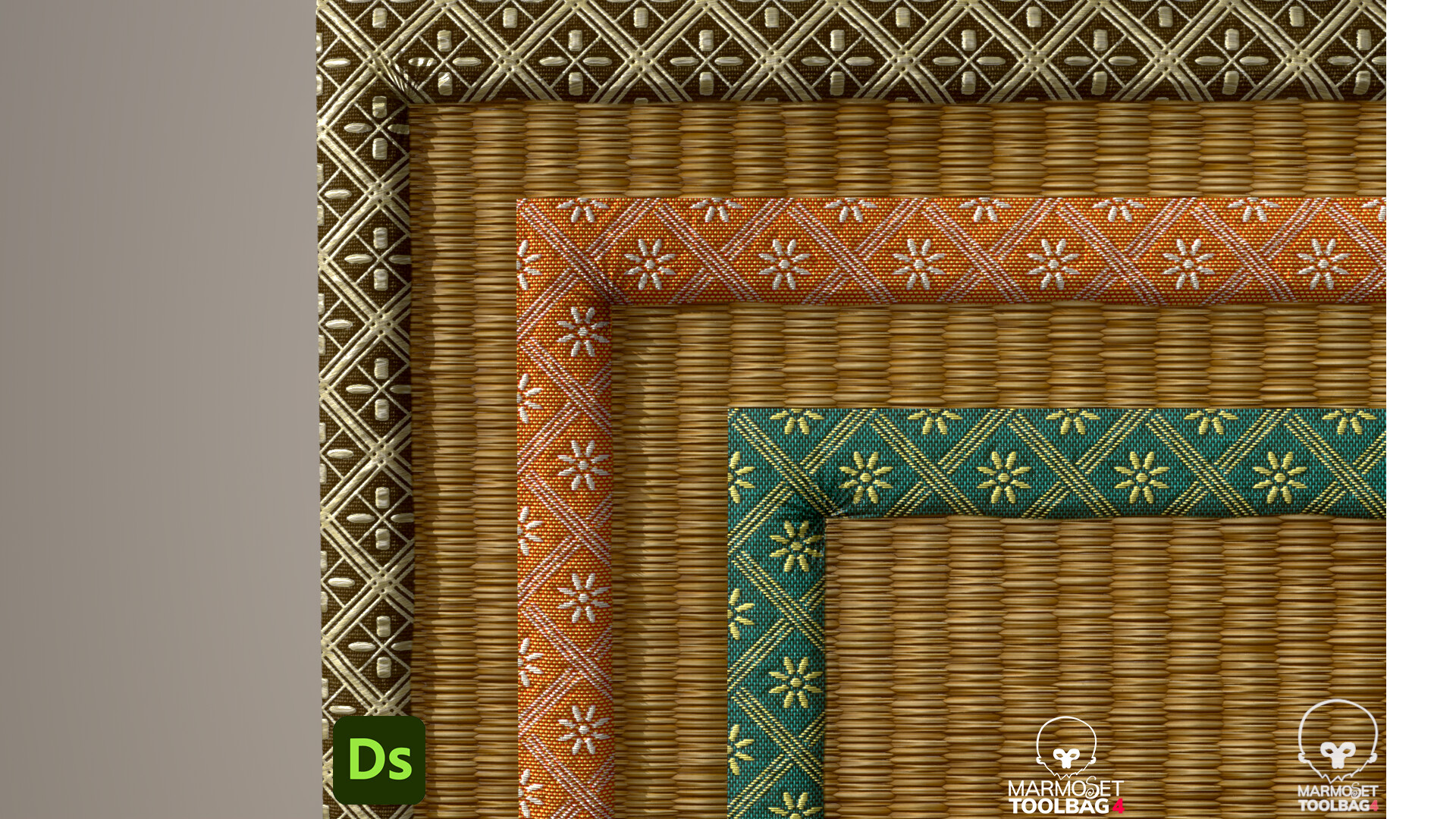 ArtStation - Tatami Mat Material created in Substance Designer