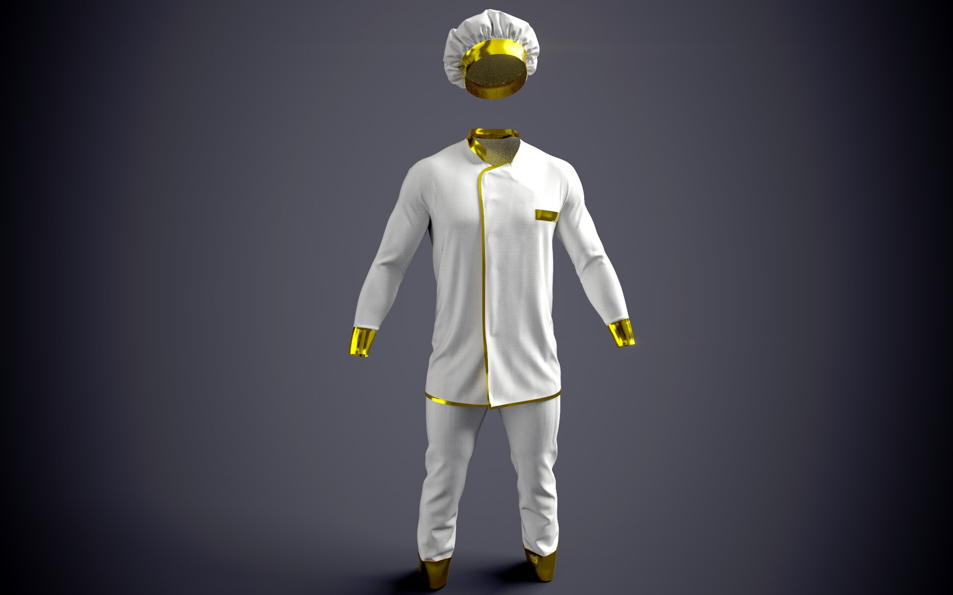 ArtStation - Chef Costume - Marvelous Designer - FBX OBJ ZPRJ BLEND
