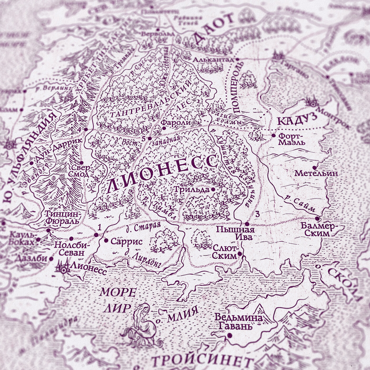 7Narwen - Map of Elder Isles by Jack Vance (Lyoness)