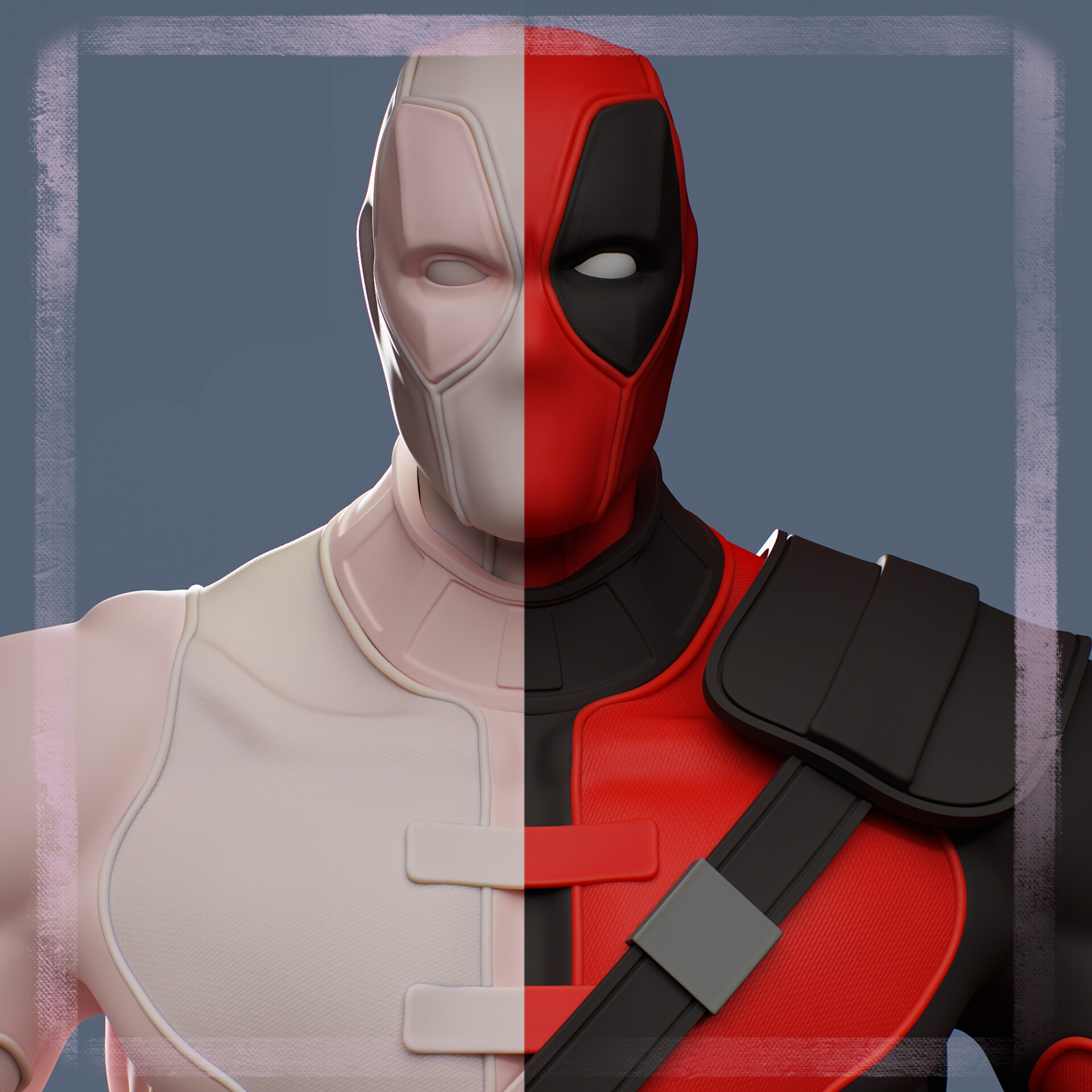 ArtStation - Muscled Deadpool Fanart, Fortnite Style, High-poly, Stylized