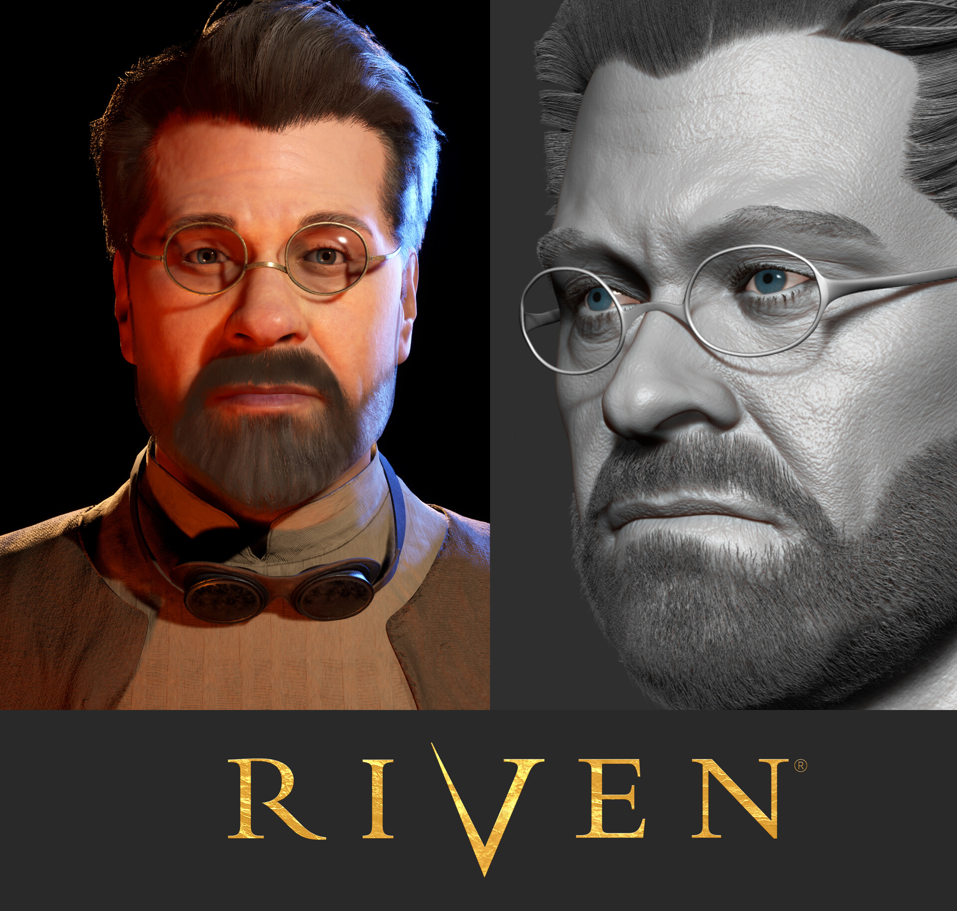 ArtStation - RIVEN - Atrus Head Sculpt