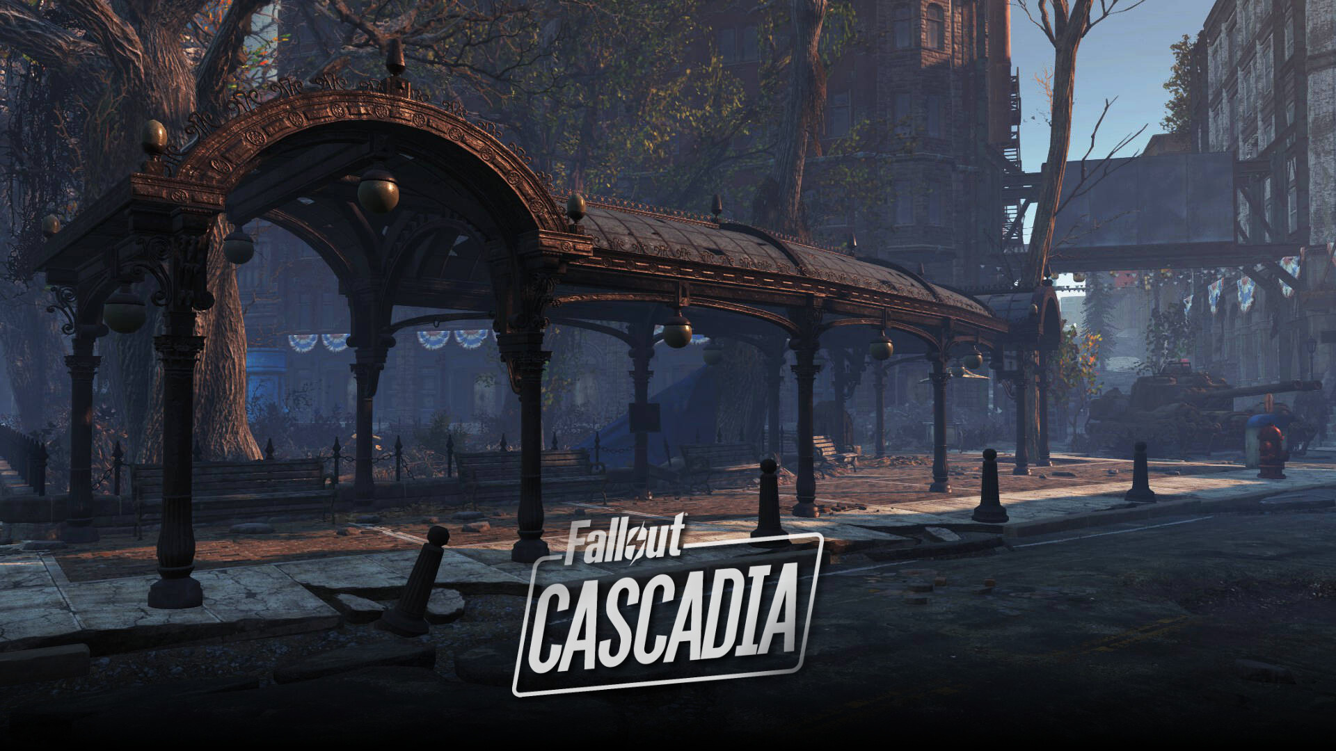 ArtStation - 3D Modeling - Pioneer Square Pergola for Fallout Cascadia