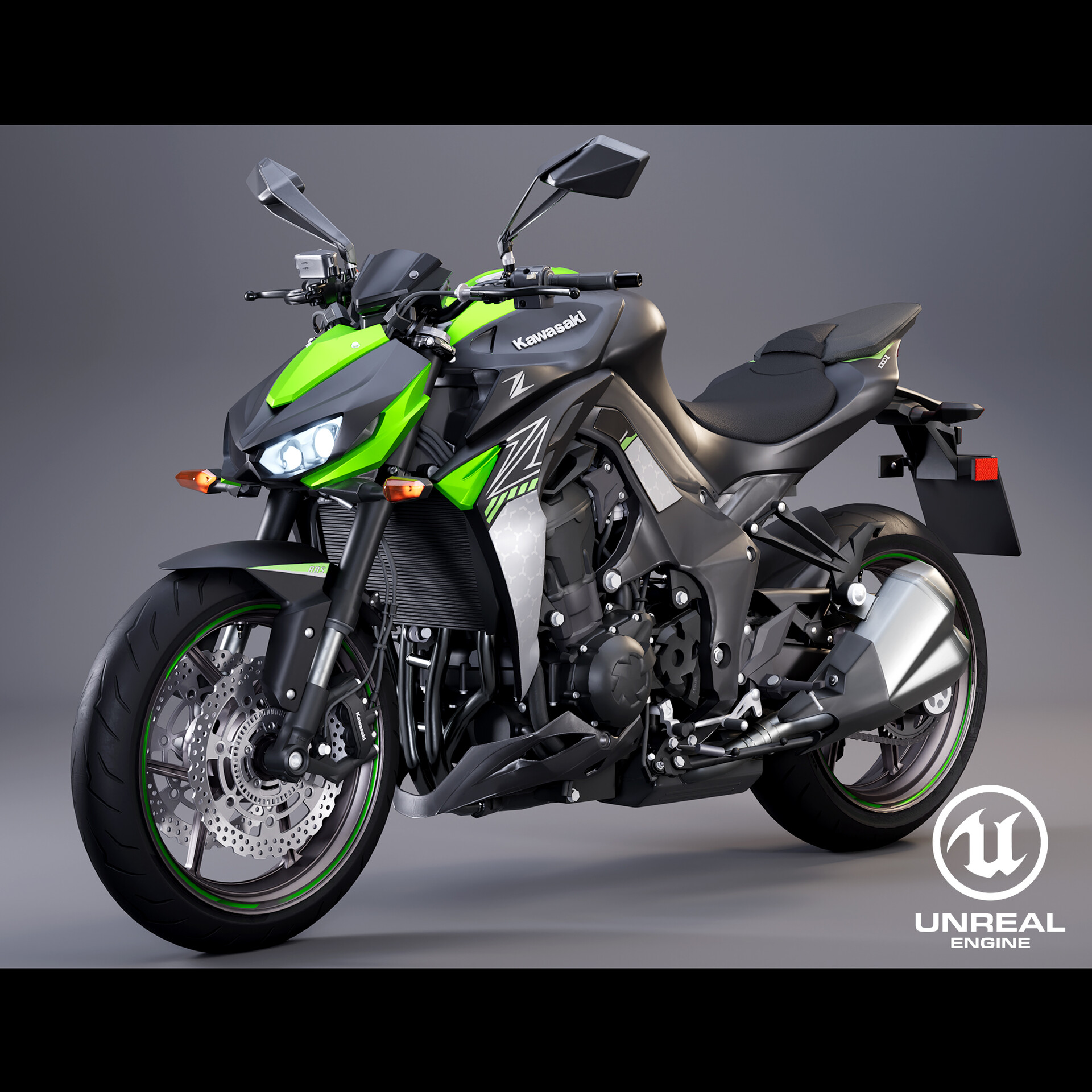 ArtStation - Kawasaki Z1000 - Full CGI - UE5