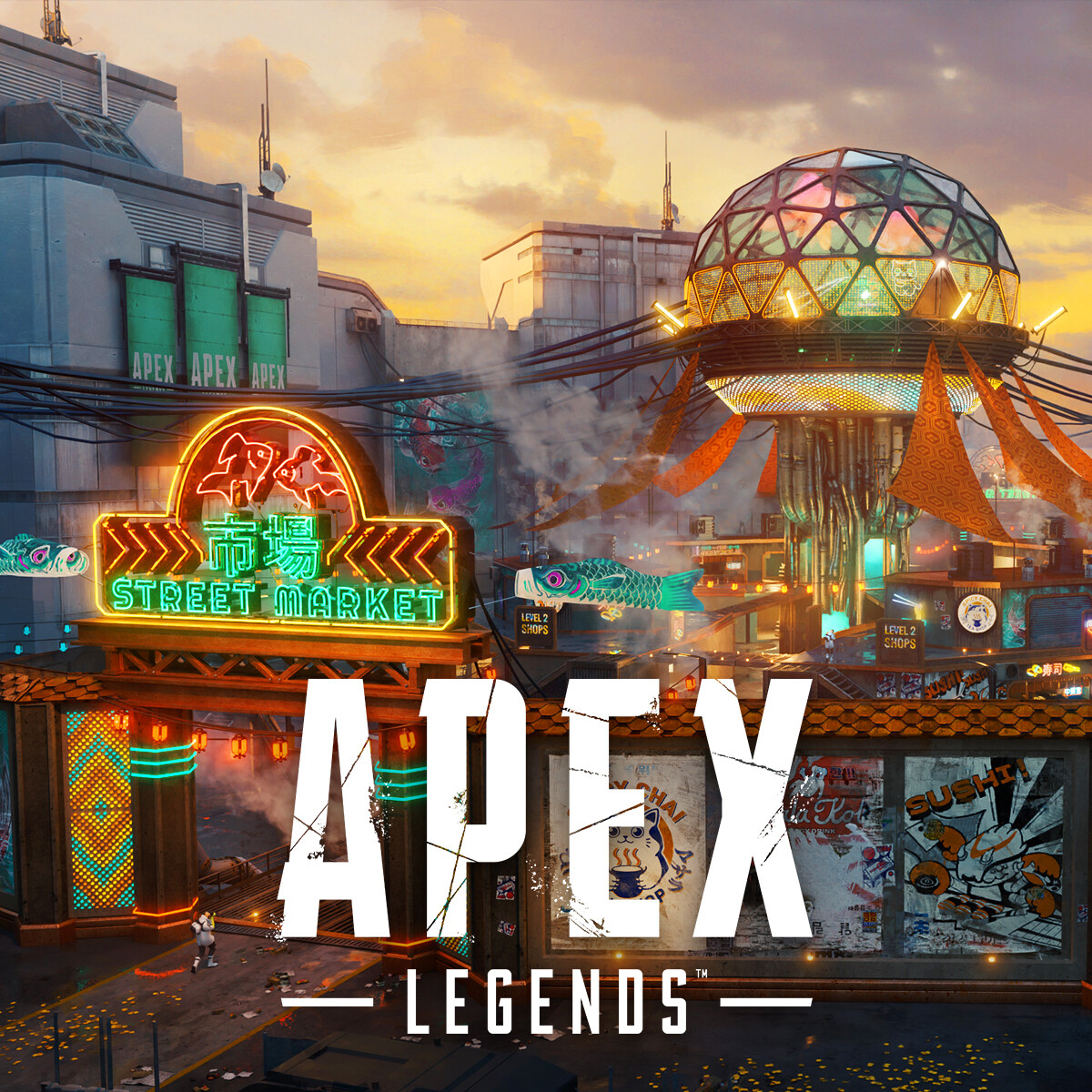 ArtStation - Apex Legends Season 22 E-District - Street Market Exterior