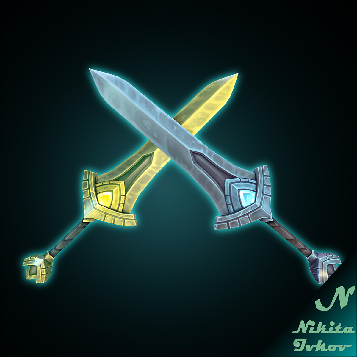 ArtStation - Stylized Hand-Painted Sword