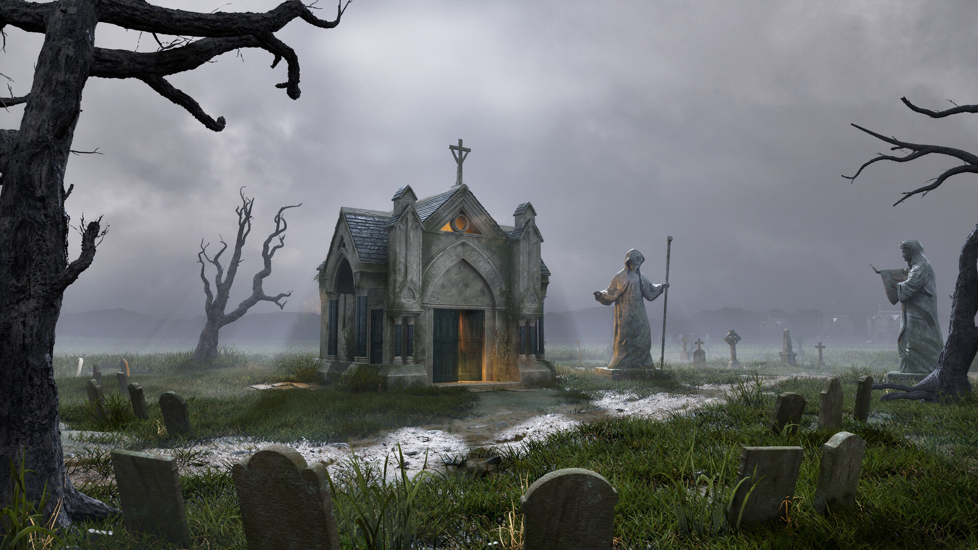 ArtStation - Graveyard Scene