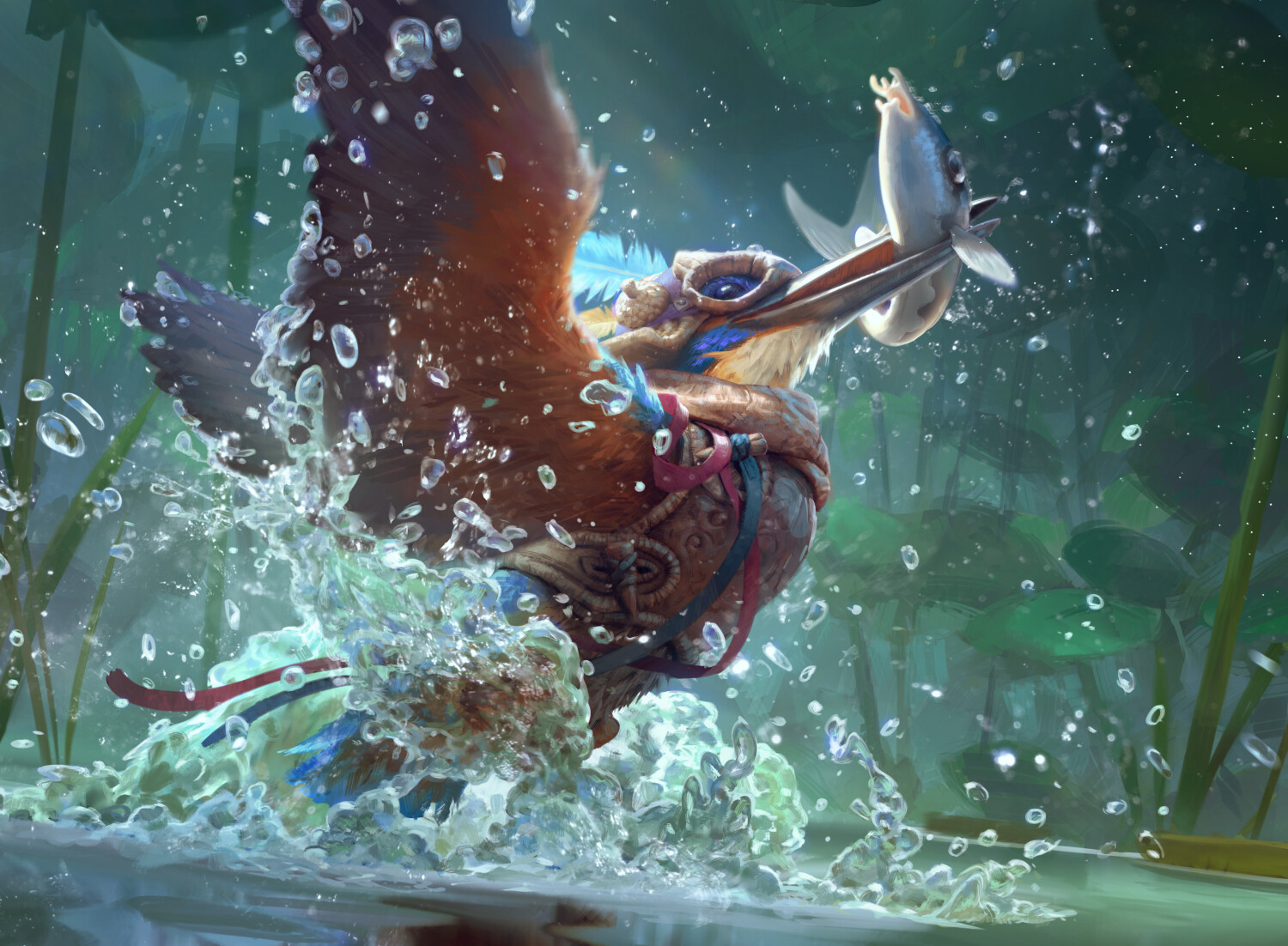 ArtStation - MtG Bloomburrow: Knightfisher