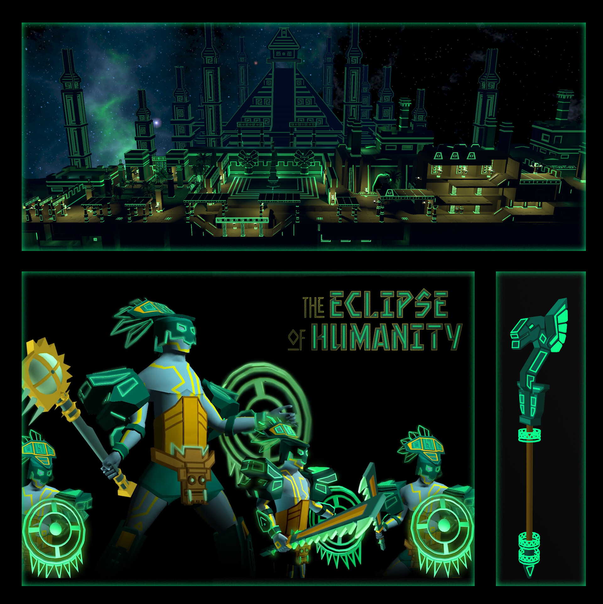 ArtStation - The ECLIPSE of HUMANITY: warrior, shaman's staff, environment, level design