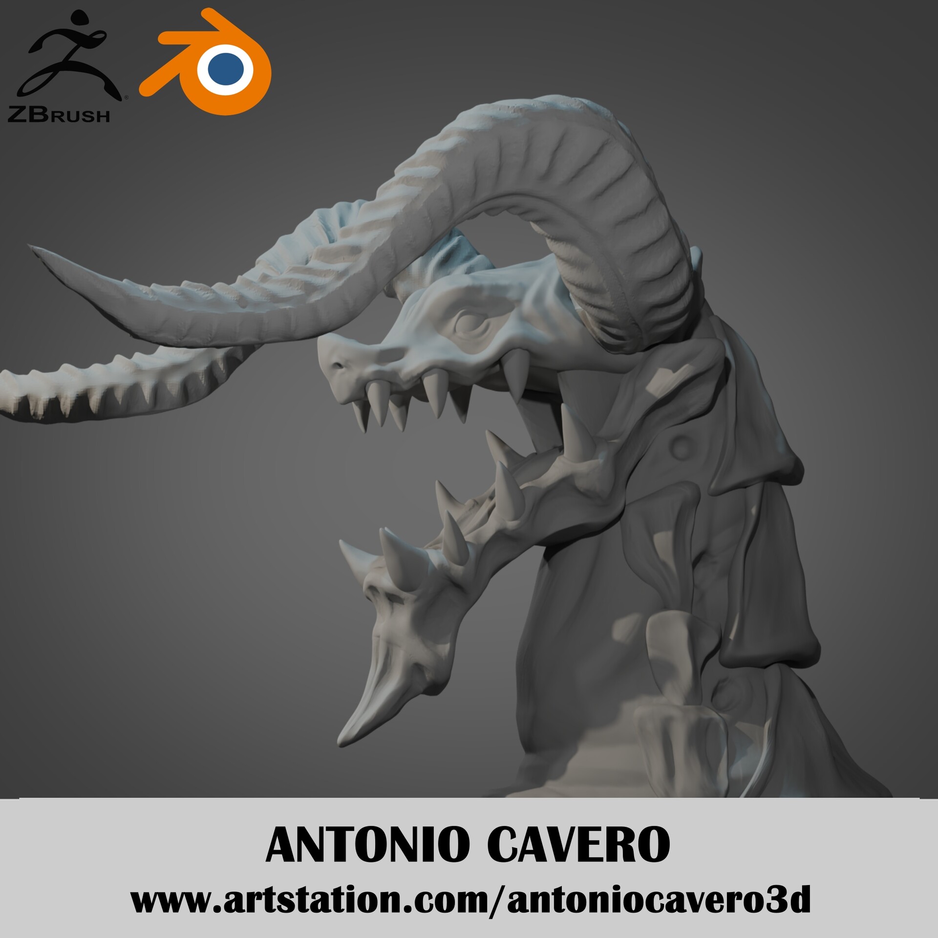 ArtStation - Final Fantasy XIV - Ifrit Bust Fan Art