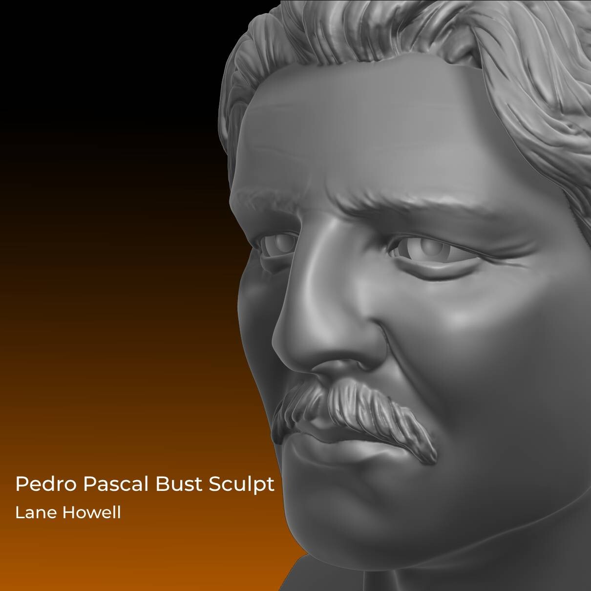 Lane Howell - Pedro Pascal Bust Sculpt