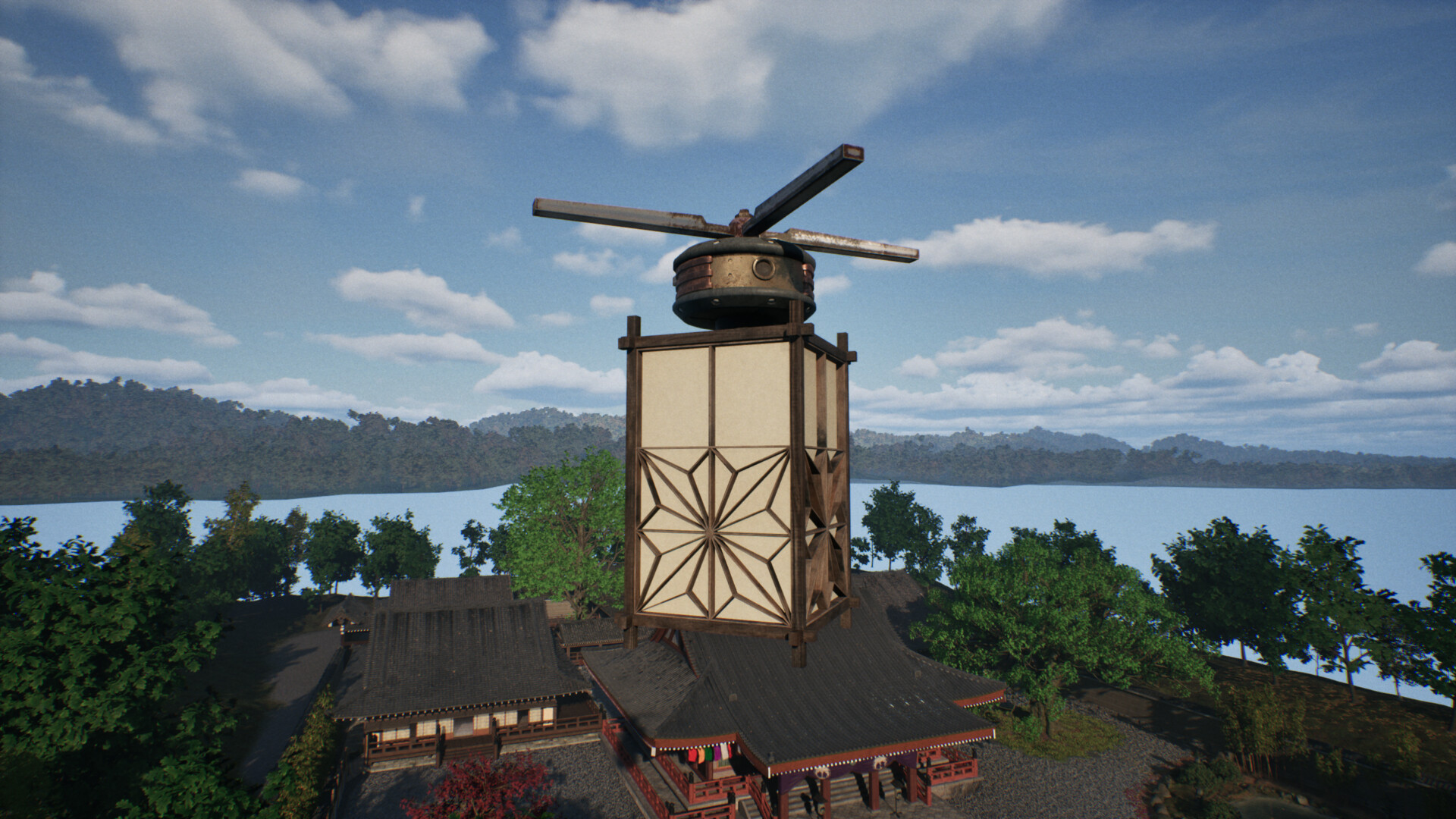 ArtStation - Flying Japanese Lantern Vertex Anim