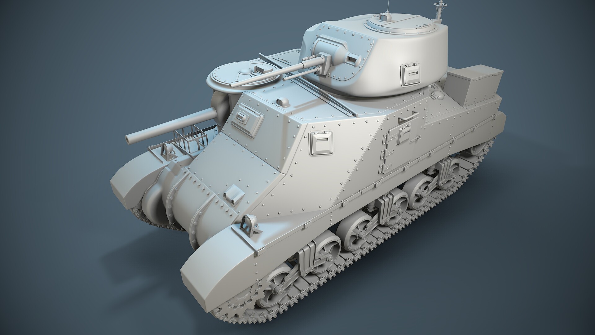 ArtStation - M3 Grant Medium Tank - High Poly