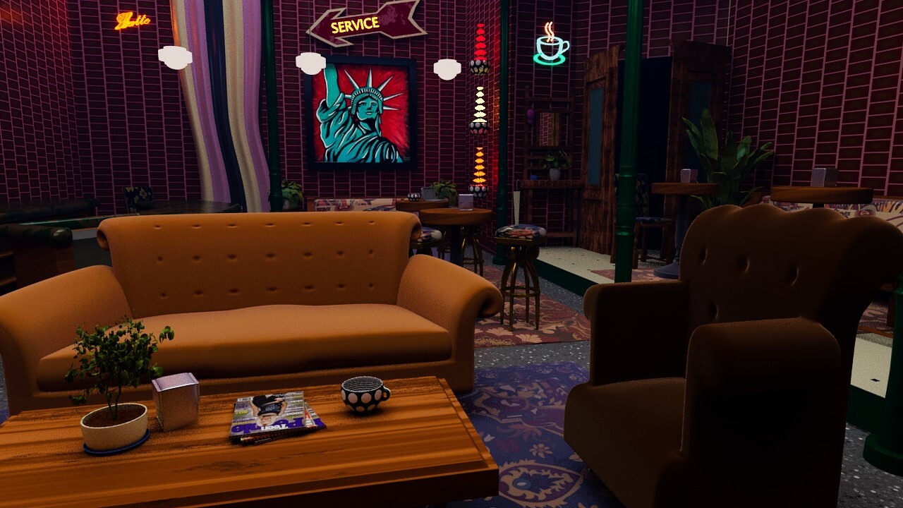ArtStation - 3D Scenario in Maya. FRIENDS - Central Perk