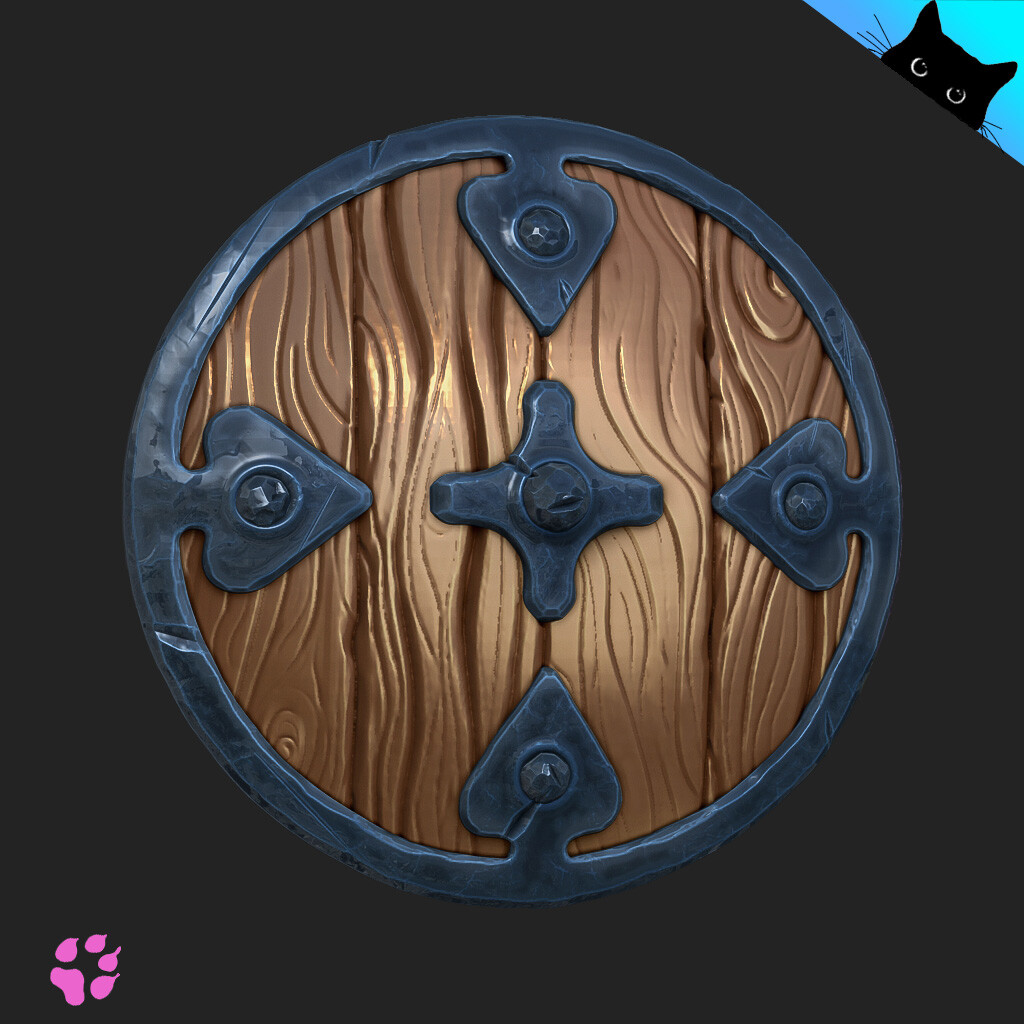 ArtStation - These three stylized 3d models shields