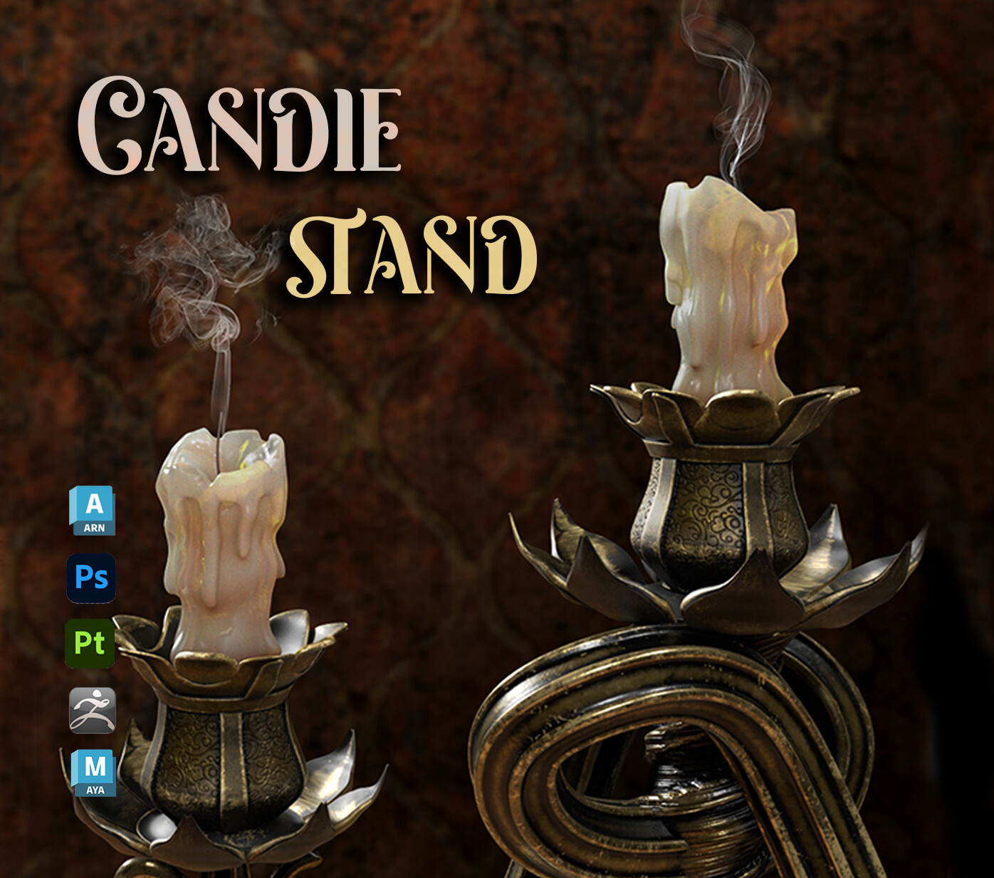 ArtStation - #CANDLE STAND #3D MODELING & TEXTURING
