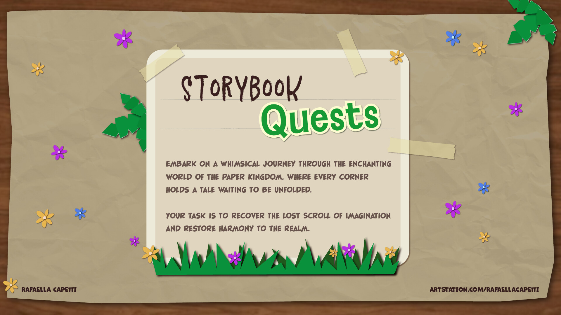 ArtStation - Storybook Quests - Personal GUI Project
