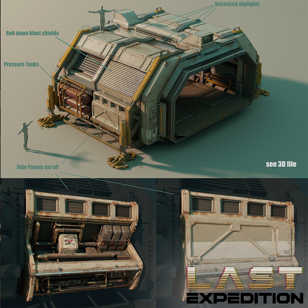 Jason Borne - Modular Hallway section design for Last Expedition with ...