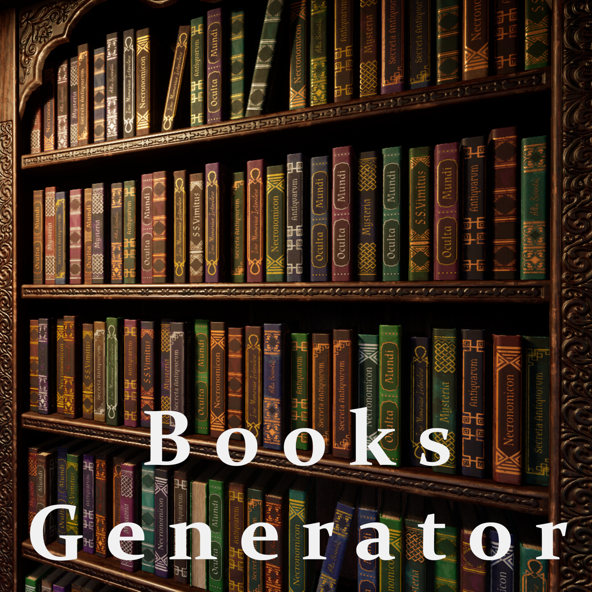 ArtStation - Library Books Generator