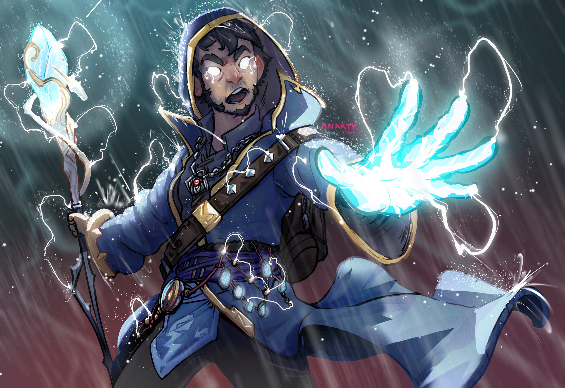 ArtStation - Thunder Wizard - Morvold Press