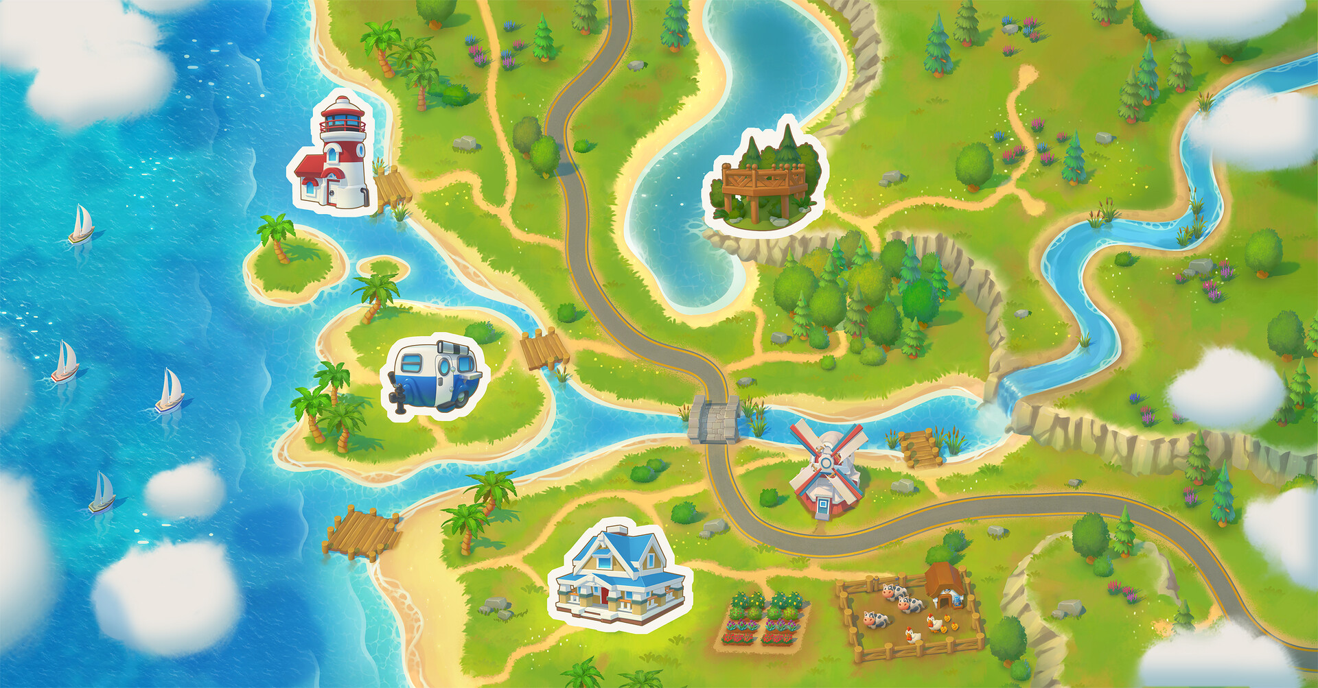 ArtStation - Map Design - Mobile Game