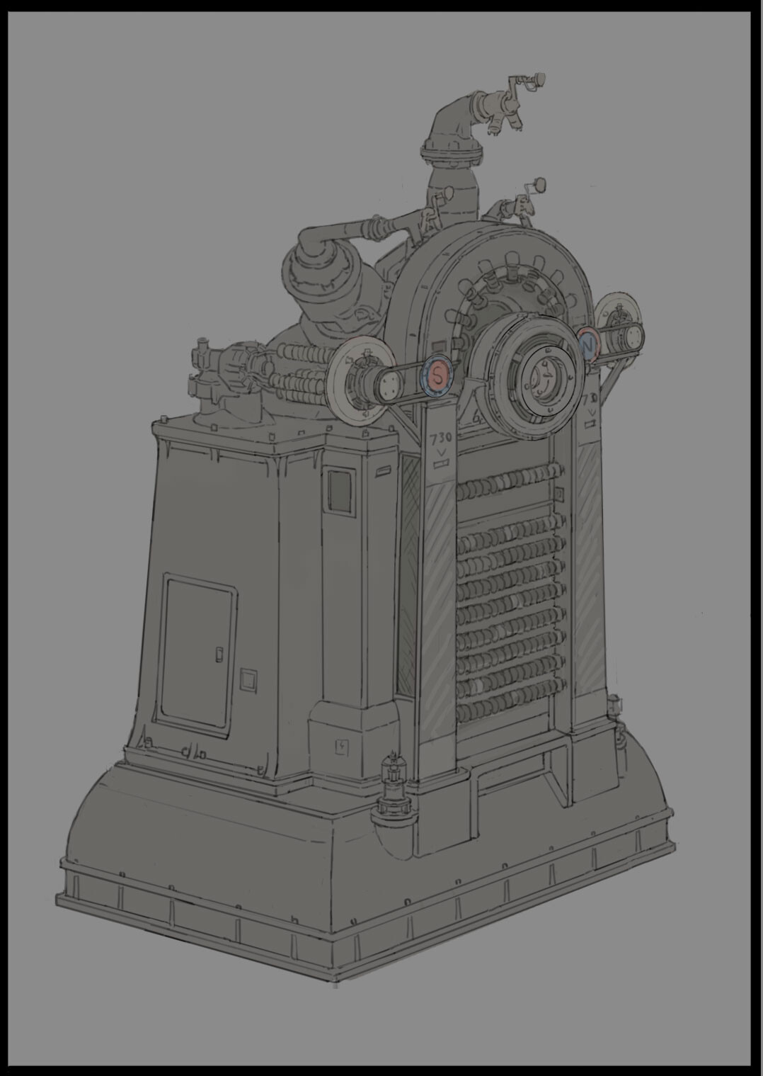 ArtStation - electrical transformation iteration