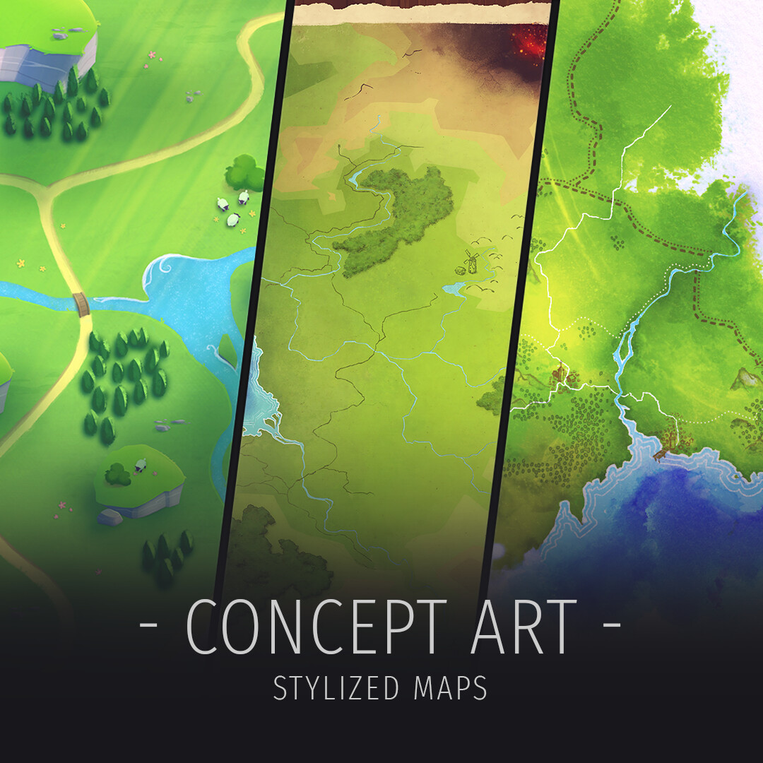 ArtStation - Concept Art - Stylized Maps