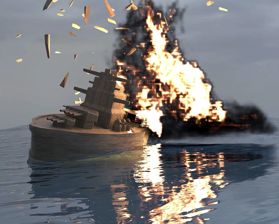 ArtStation - Ship explosion made in 3Ds Max
