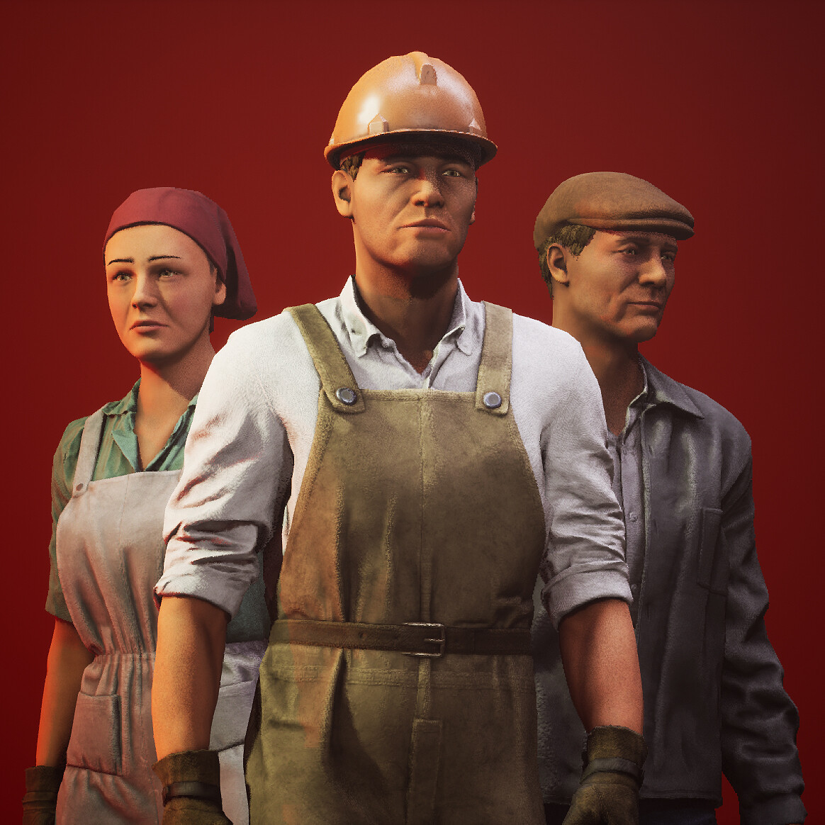 ArtStation - Soviet Factory Workers