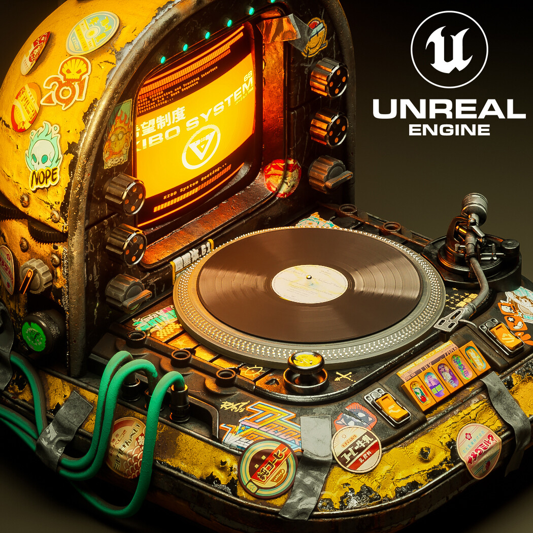 ArtStation - Game Ready Retro-Scifi Vinyl Player
