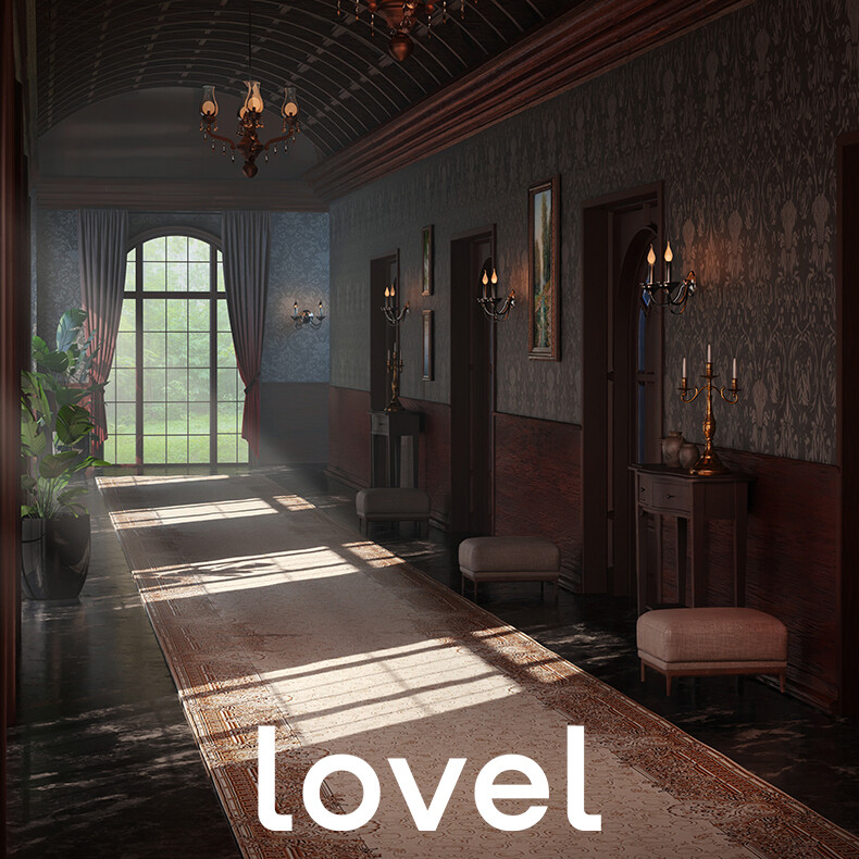 ArtStation - Visual novel background | Corridors and halls